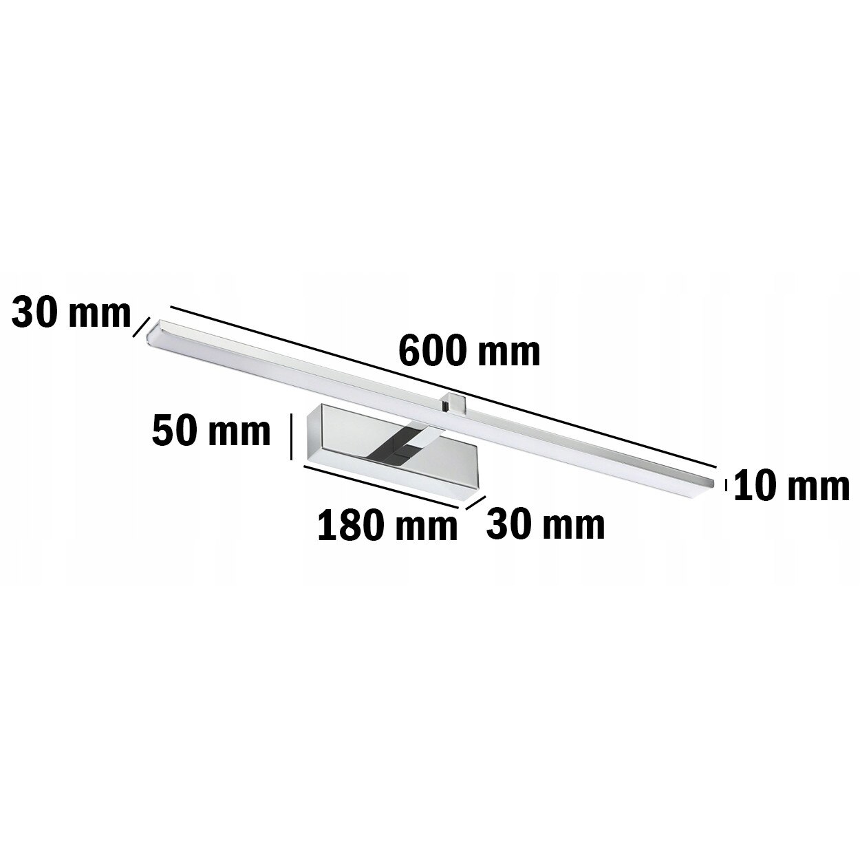 Lampa perete, ProVero, Led, 60 cm, Alb - eMAG.ro