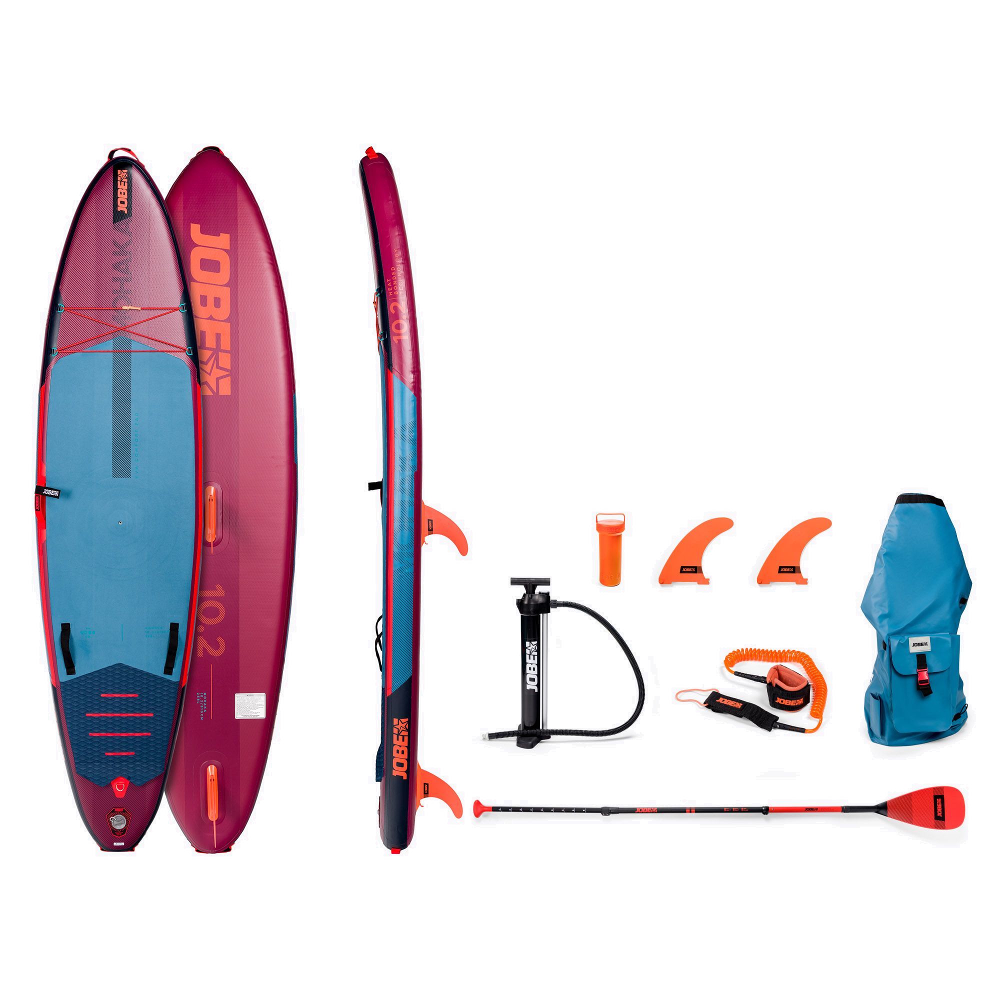 Placa de surf, Jobe, 309 x 78.7 x 15 cm, Rosu/Albastru - eMAG.ro