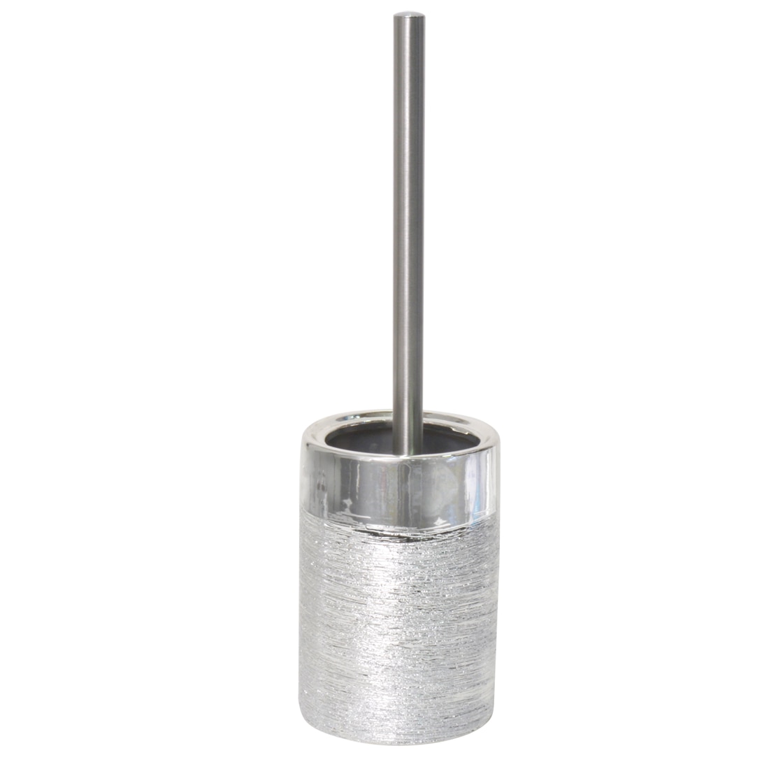 Perie wc din ceramica si metal, Frandis, 10x37 cm, argintie - eMAG.ro