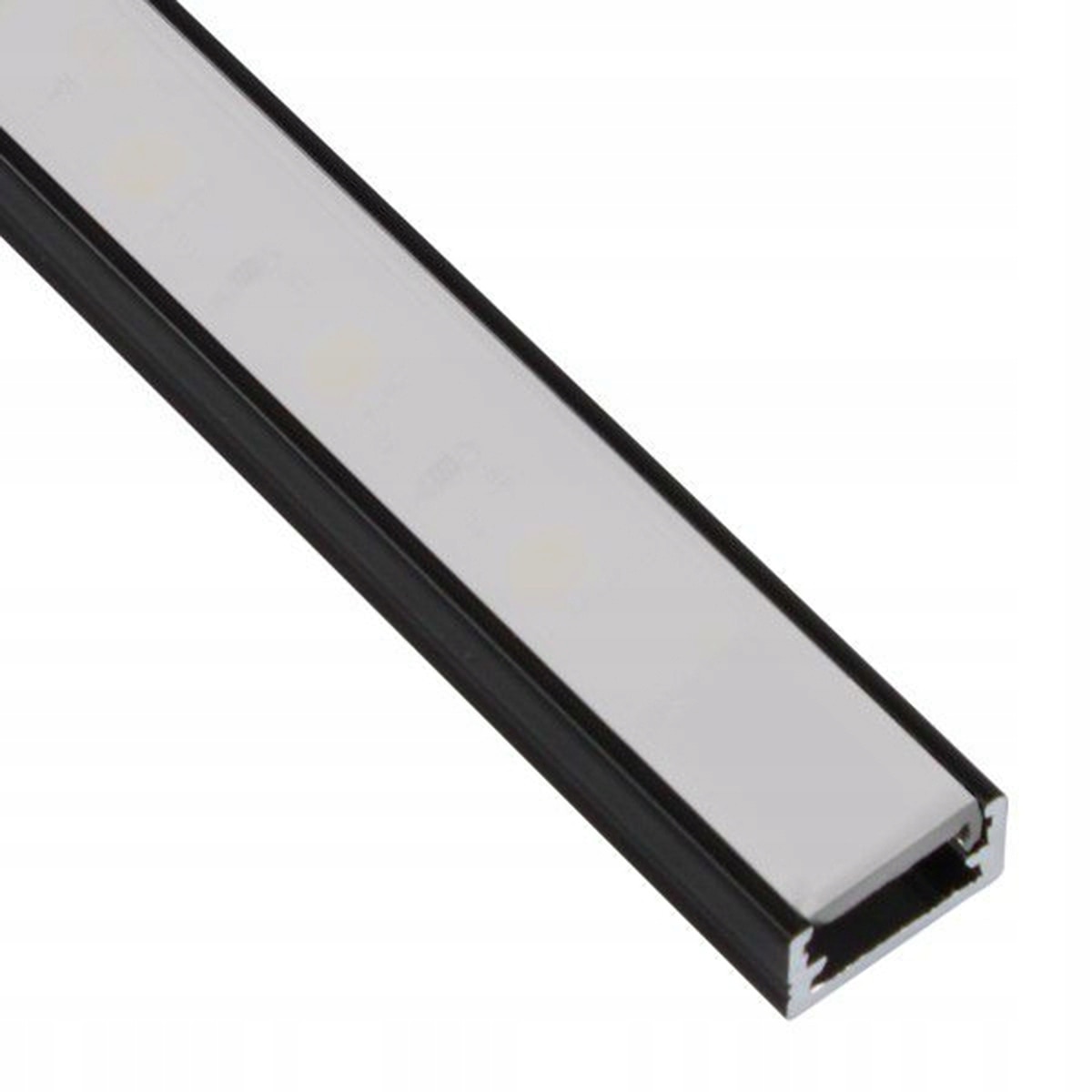 Profil pentru benzi LED, Lumiled, Aluminiu, 1m, Negru - eMAG.ro