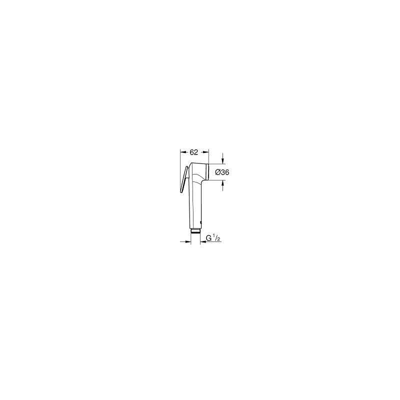 Ръчен душ Grohe Tempesta-F 27512001, 1 Струя, Със спусък, Хром - eMAG.bg