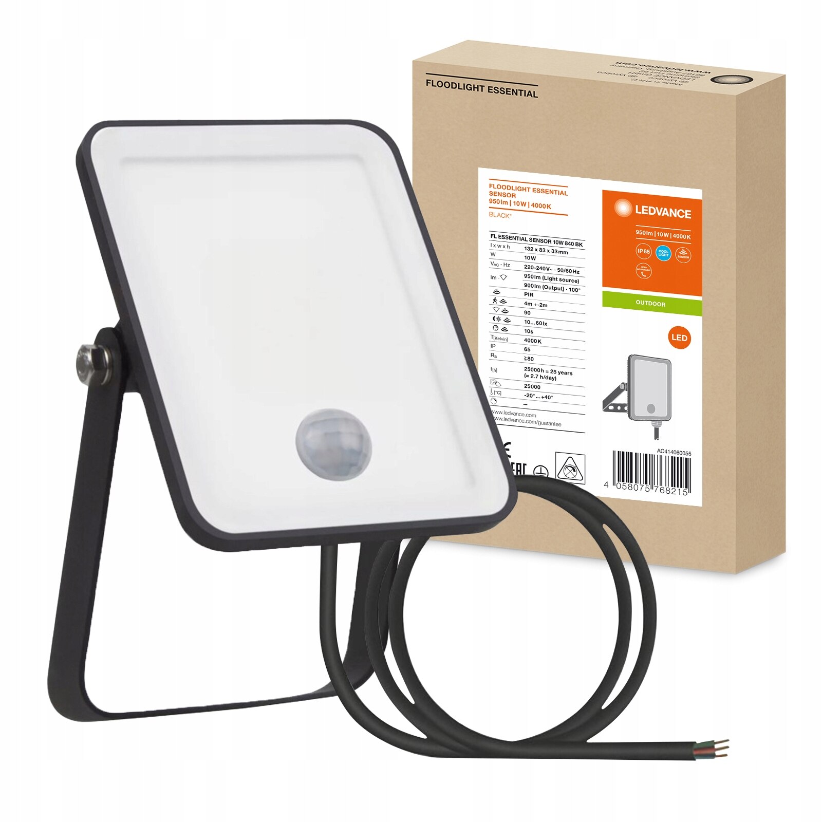 Proiector LED, LEDVANCE, 10W, IP65, Senzor miscare, Negru - eMAG.ro