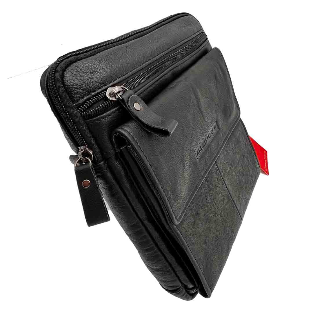 Geanta de Umar Barbati Allan Marco, Piele Naturala, 25x21x7.5 cm - eMAG.ro