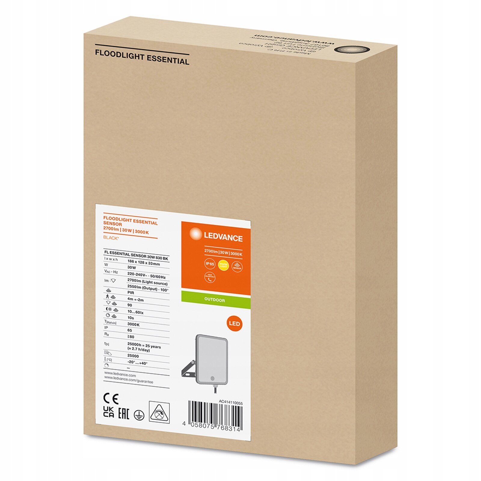 Proiector LED, LEDVANCE, 30W, IP65, Senzor miscare, Negru - eMAG.ro