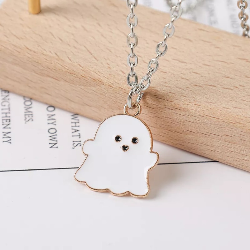 Set lant cuplu cu pandantiv simpatic, model fantoma jucausa, unisex ...