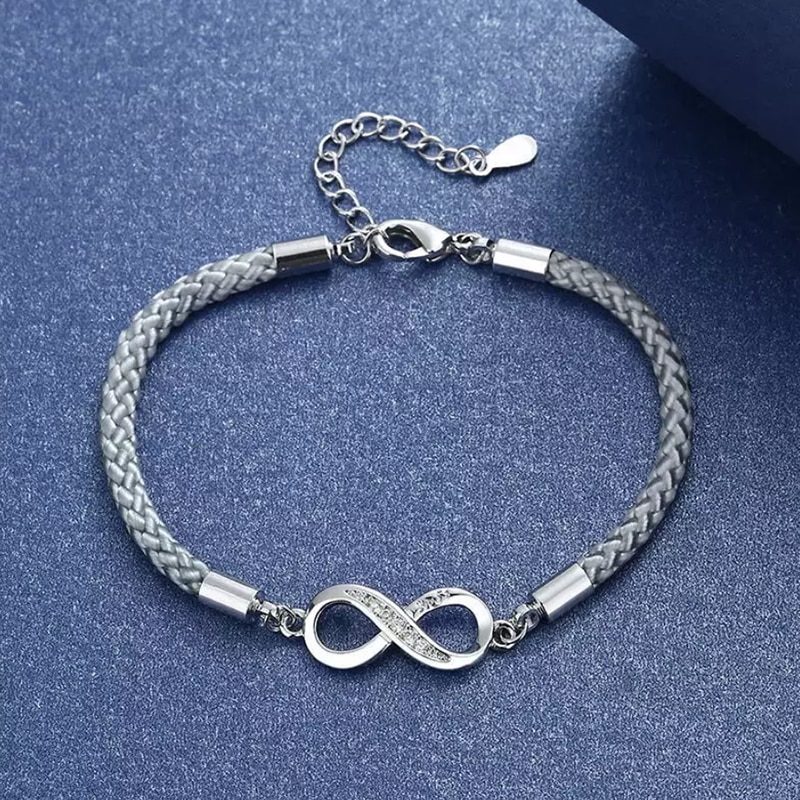 Set bratari cuplu, reglabile, accesoriu semnul infinutului, unisex ...