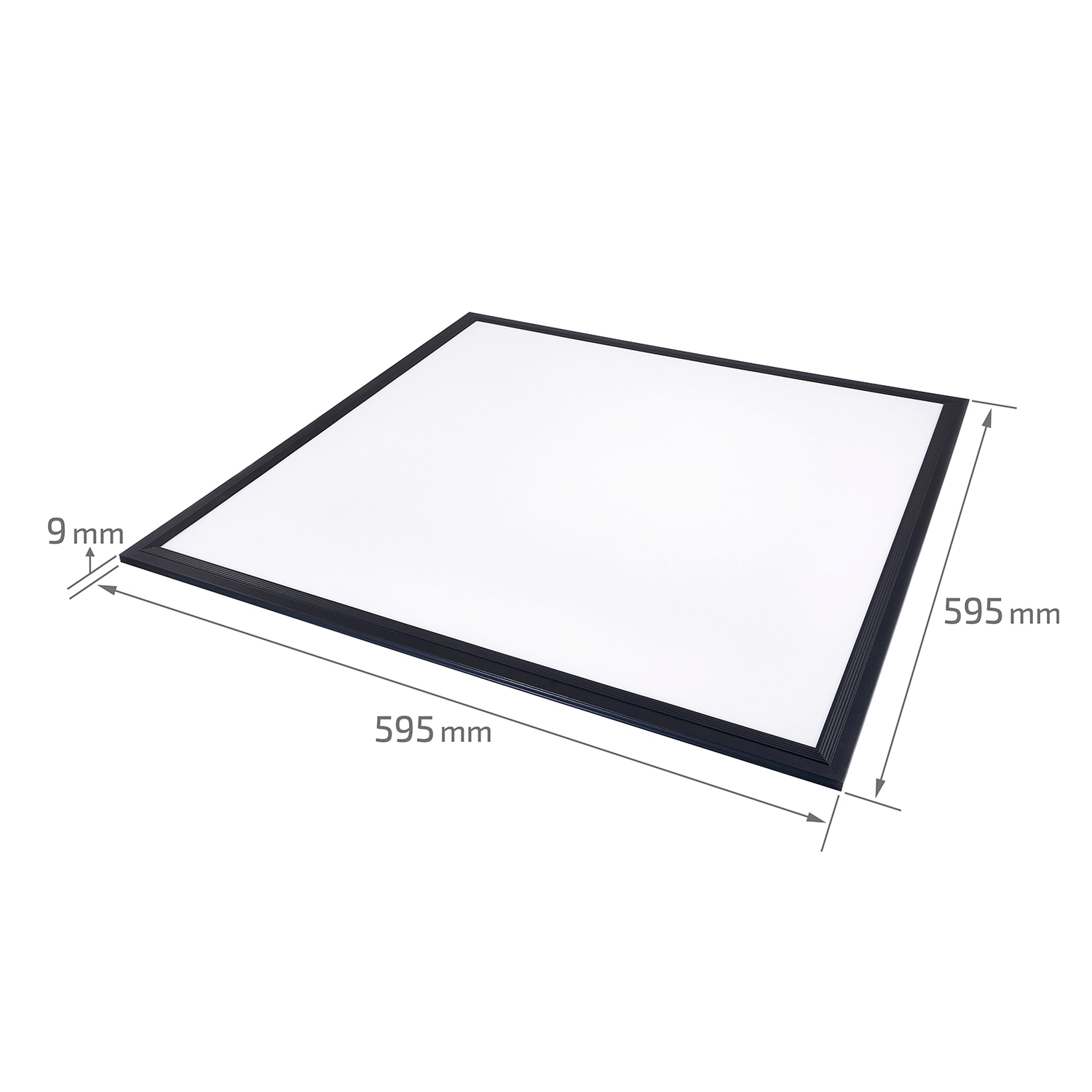 Panou LED incastrabil Koloreno, 59.5x59.5cm, 4500K, 40W, Negru/Alb ...