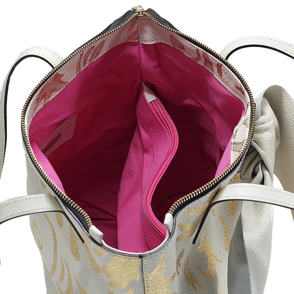 Geanta de dama RIPANI, din piele naturala, culoarea fistic, made in ...