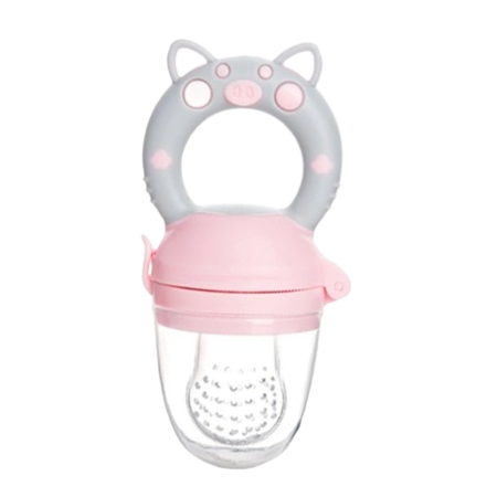 Suzeta cu compartiment pentru fructe si legume, MilaBaby, Plastic, Roz ...