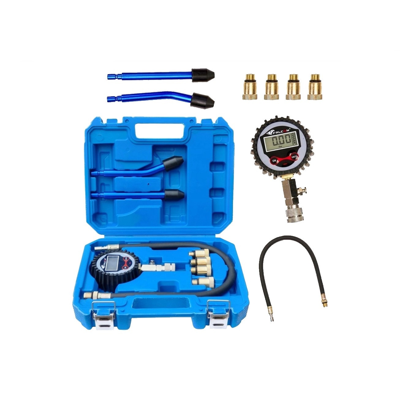 Tester de compresie digital LCD, pentru benzina, Silver - eMAG.ro