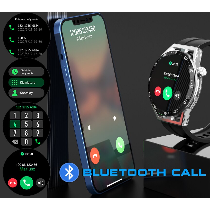 Smartwatch Barbati Rubicon RNCE88, Conectare Bluetooth, Android si iOS ...