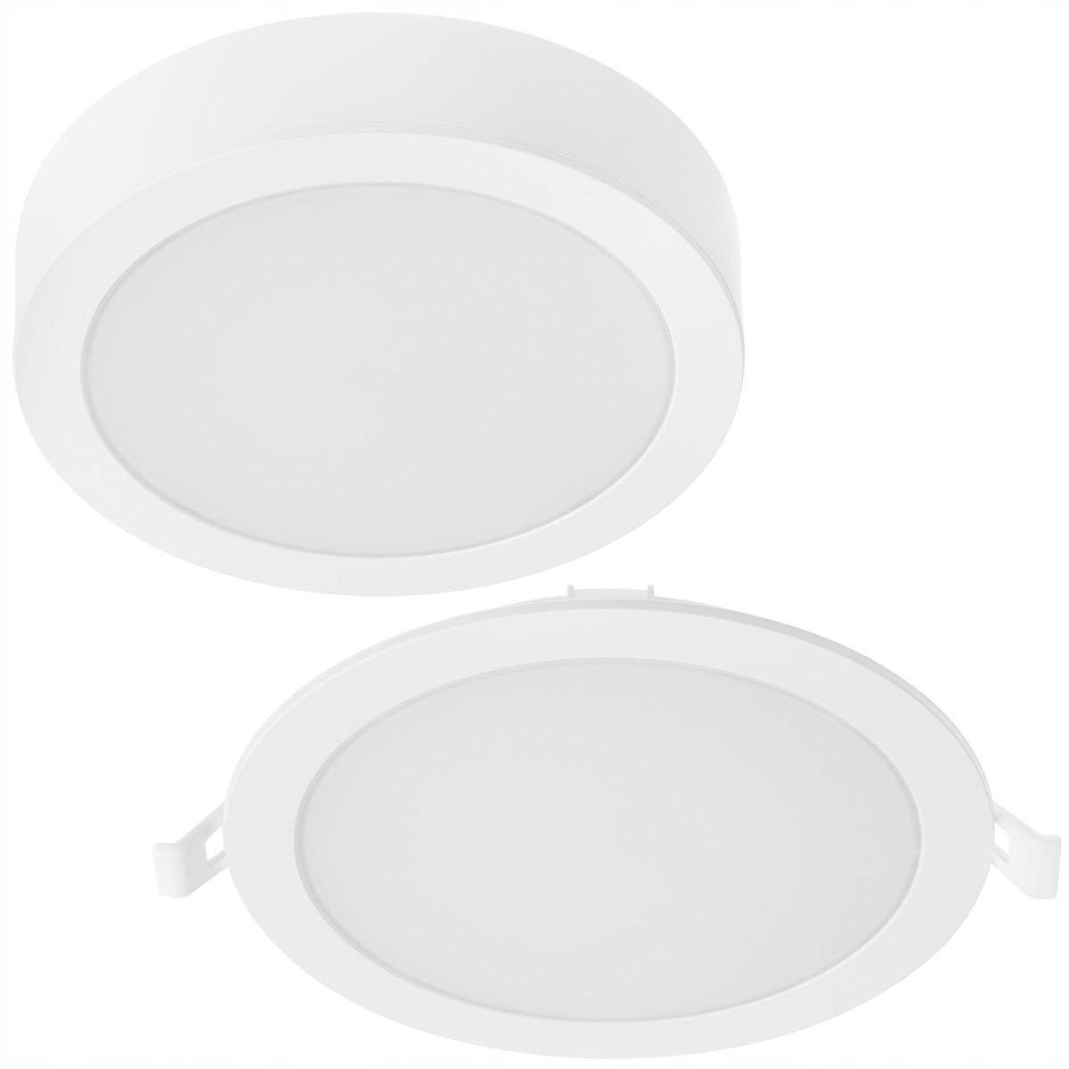 Plafoniera cu LED integrat, Spectrum, Plastic, 12 W, 17 cm, Alb - eMAG.ro