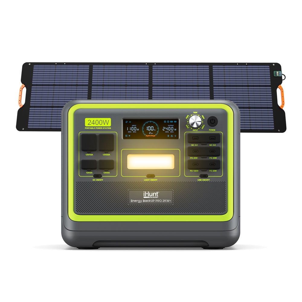 Külső akkumulátor iHunt Energy BackUp PRO 2KW + hordozható napelem 200W ...