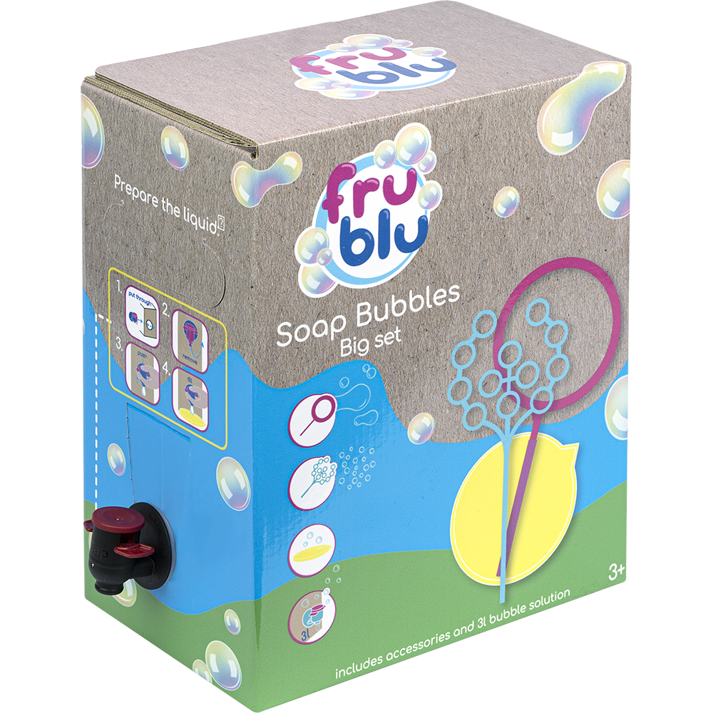 Set baloane de sapun Fru Blu - Big set, cu solutie baloane 3 l - eMAG.ro