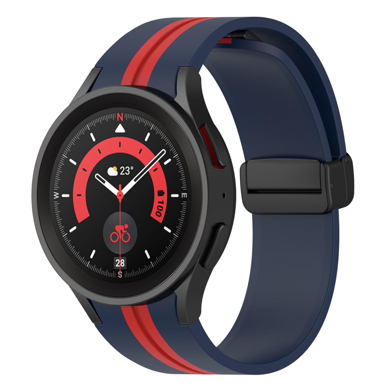 Curea Ceas D-Buckle Two-tone, compatibila cu Samsung Galaxy Watch5 ...