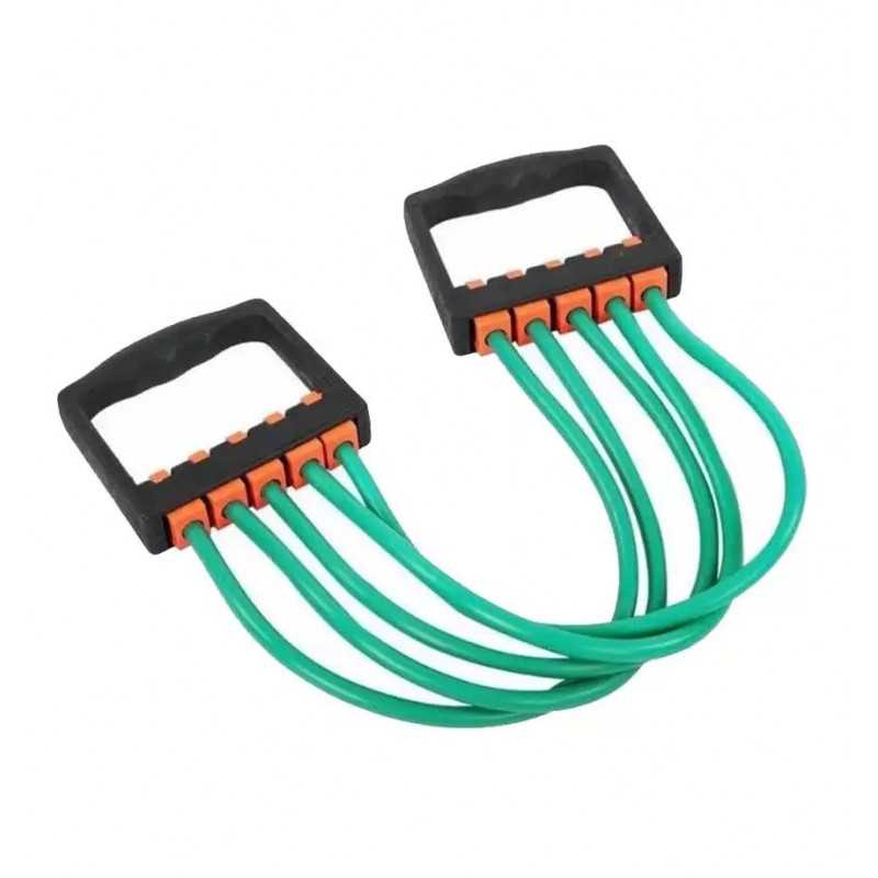 Extensor cu 5 Corzi Eliandeco®, Pentru Fitness, Antebrat, Brate, Piept ...