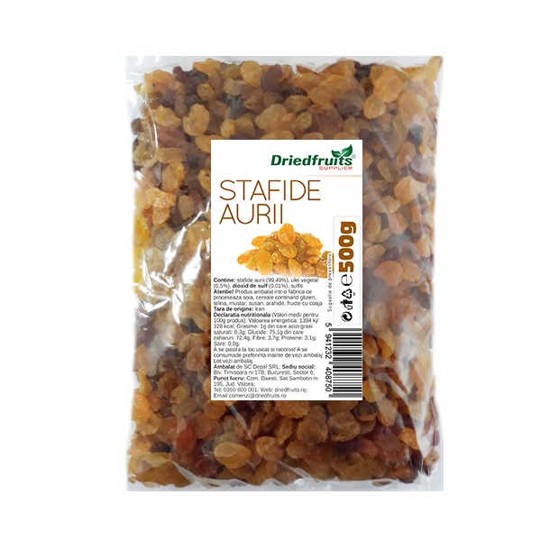 Stafide aurii deshidratate - 500 g - eMAG.ro