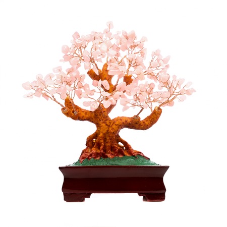 Copac Feng Shui foarte mare cu pietre semipretioase - Cuart roz - eMAG.ro