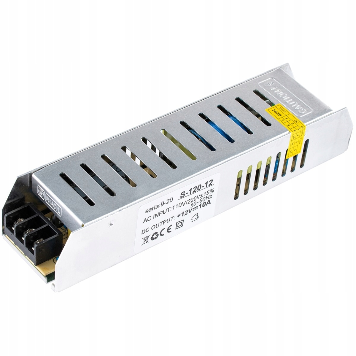 Sursa de alimentare pentru banda Led, IdeaLed, 120W, 10A, 12V, Argintiu ...