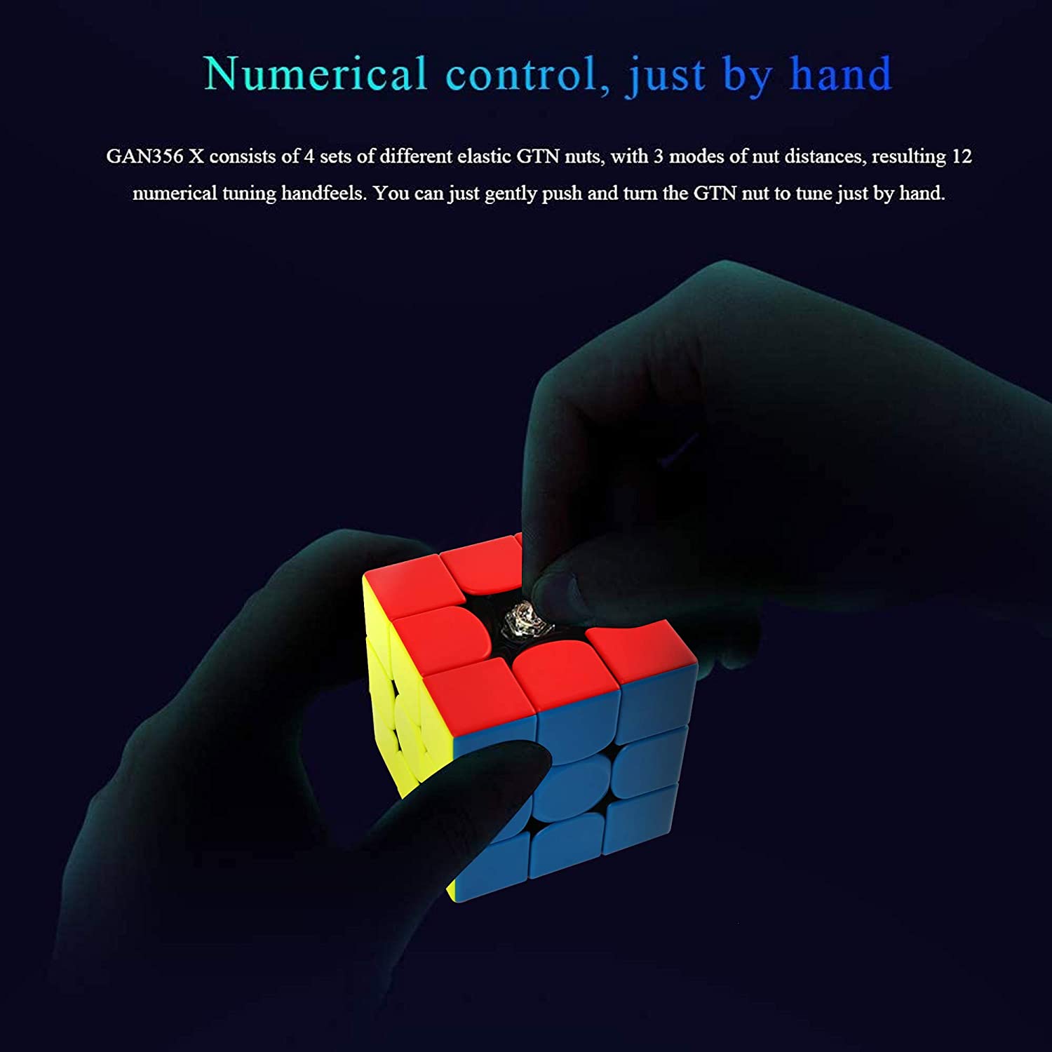 Cub Rubik Gan 356 X V2, 3x3, Magnetic, Stickerless - eMAG.ro