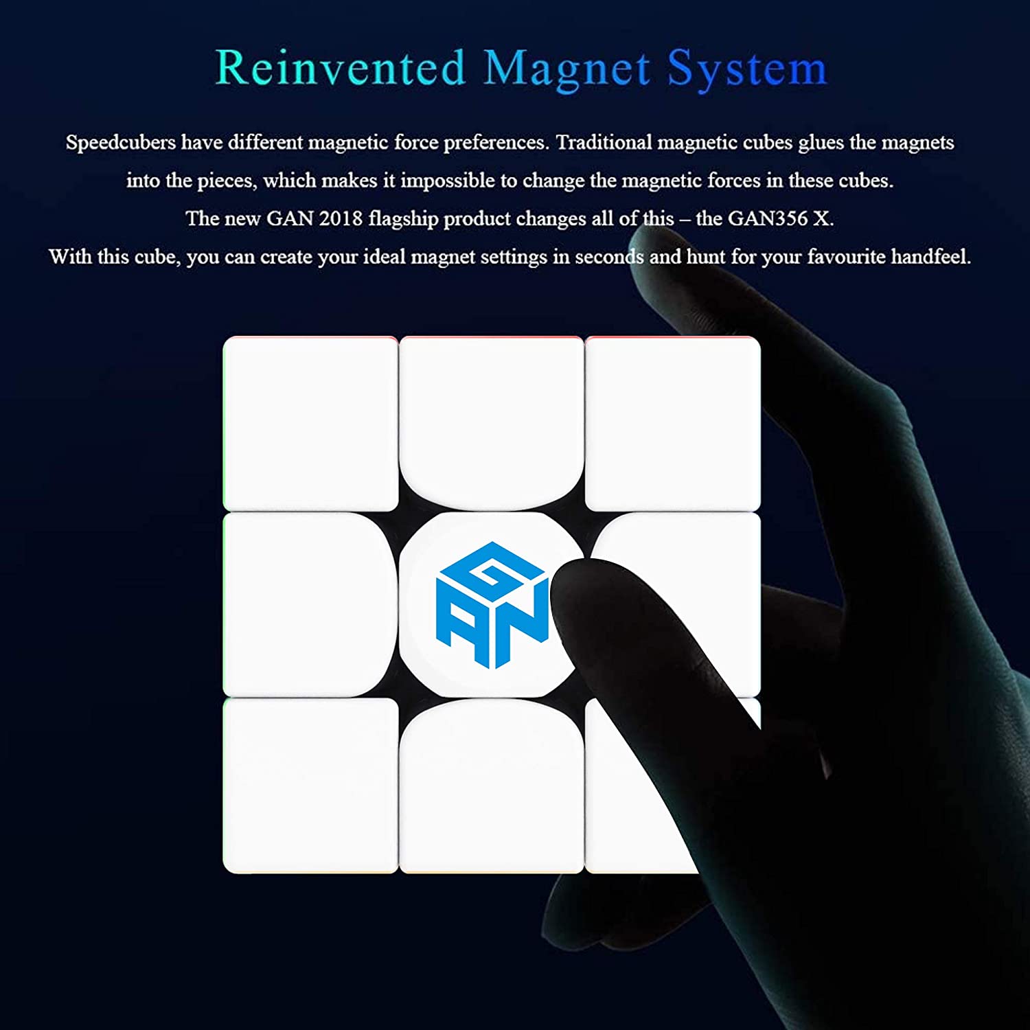 Cub Rubik Gan 356 X V2, 3x3, Magnetic, Stickerless - eMAG.ro