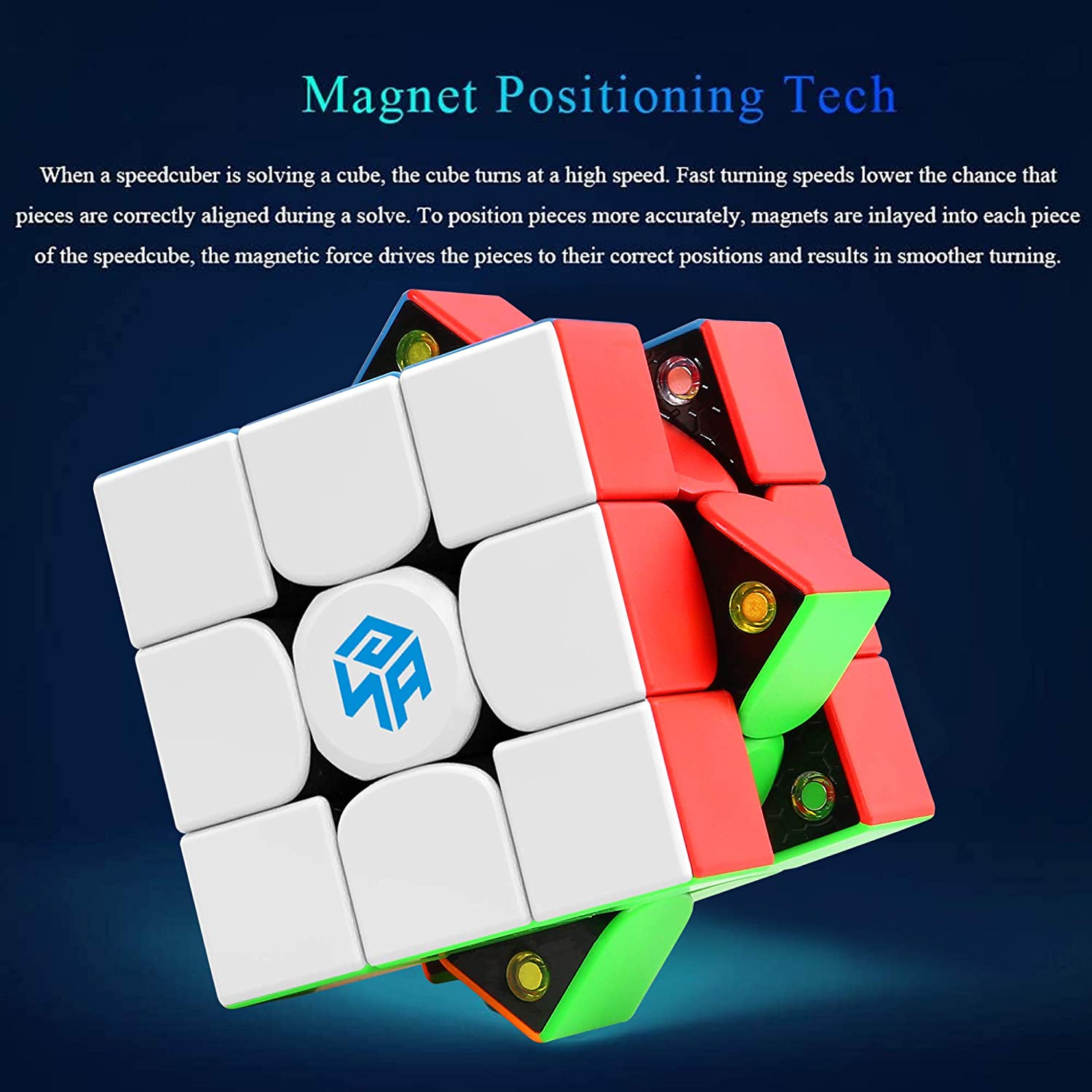 Cub Rubik Gan 356 X V2, 3x3, Magnetic, Stickerless - eMAG.ro