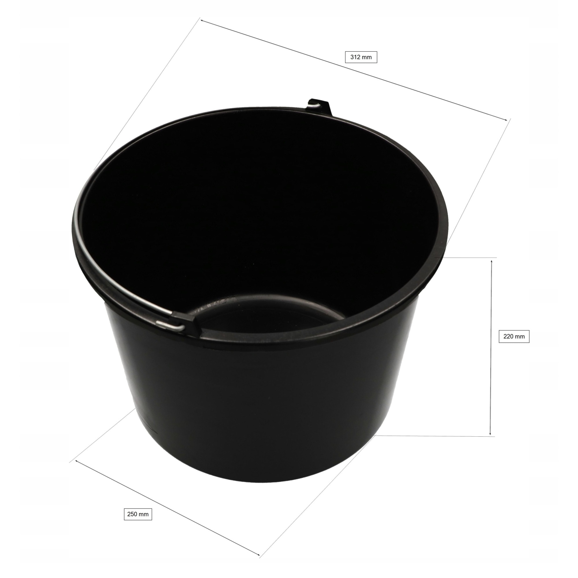 Galeata pentru constructii, Kotarbau, 12L, Plastic, Negru - eMAG.ro