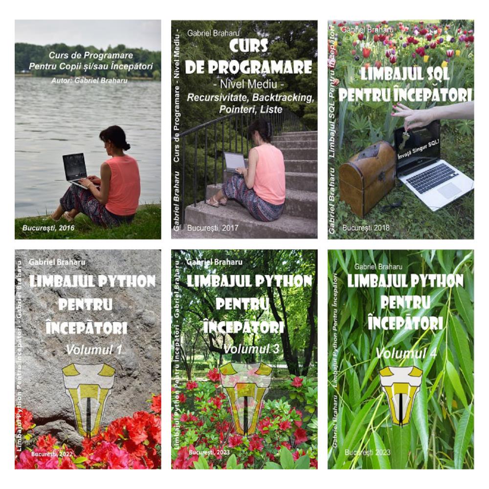 Set de 6 Carti Programare Incepatori (229), Gabriel Braharu, Colectia "Invata programare singur ...