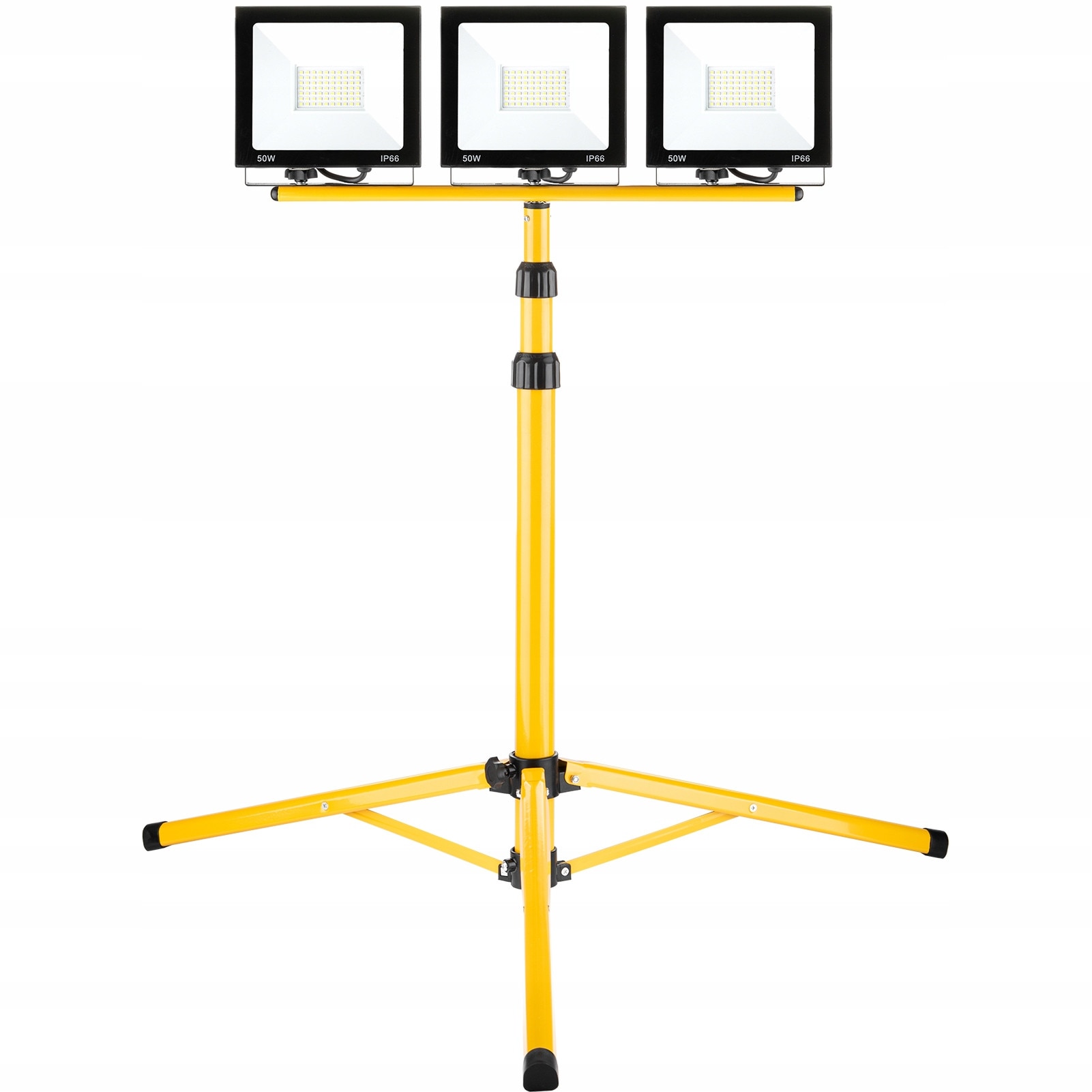 Proiector constructie LED, 3 x 50W, IP66, 65x160cm, Trepied, Negru ...