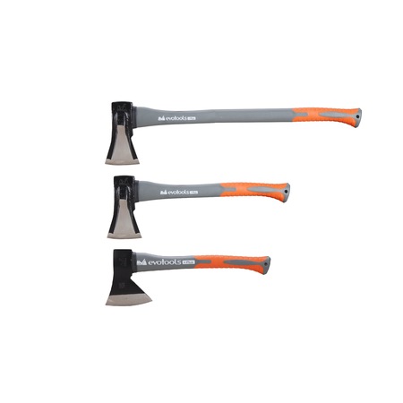 Set 3 topoare pentru despicat lemne, Evotools, Profesionale, Gri ...
