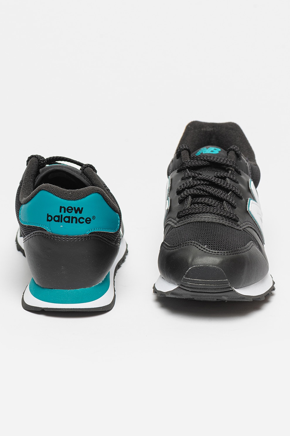 New Balance, Спортни обувки 500 с мрежа, Черен, Бял, Персийско зелено ...
