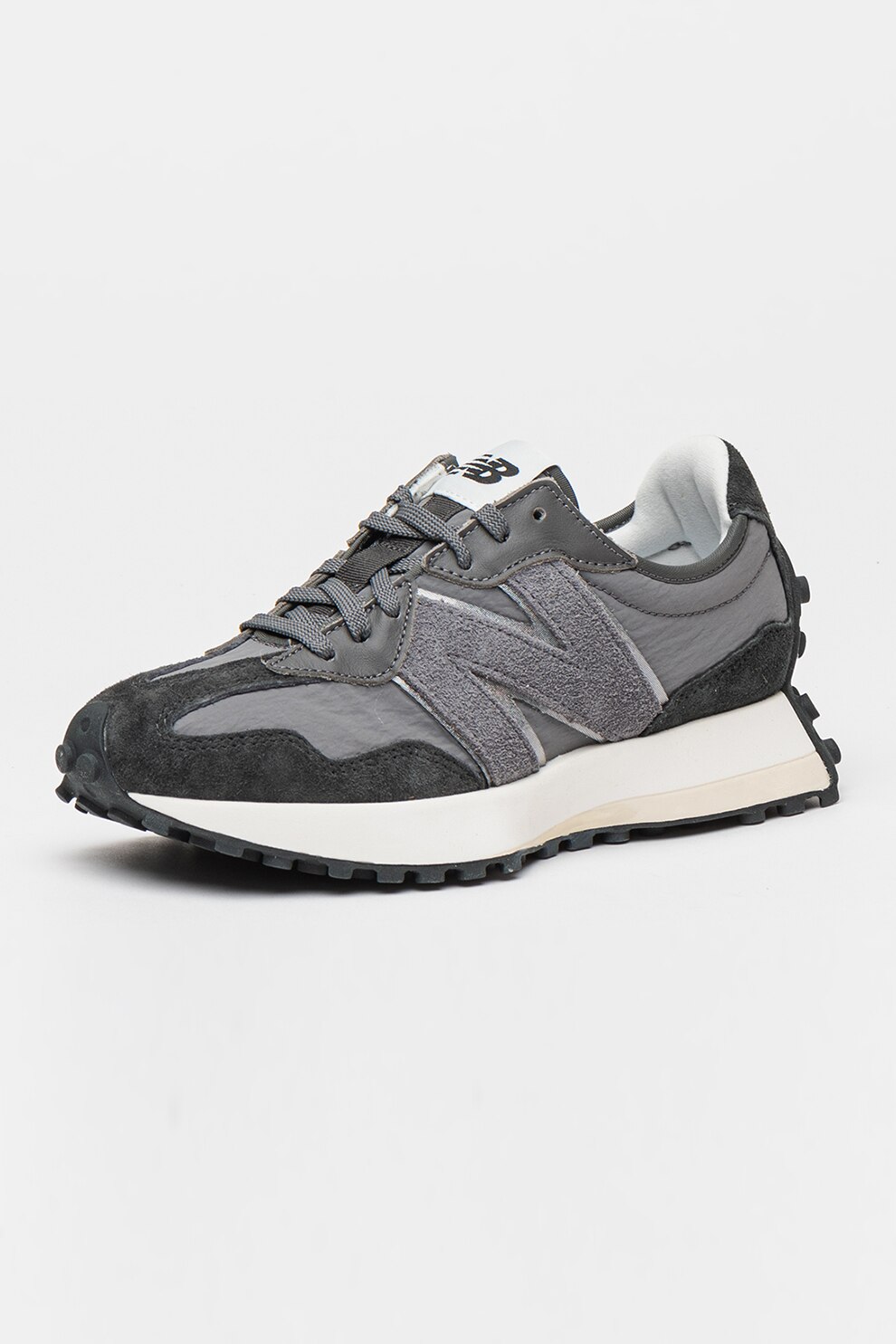 New Balance, Pantofi sport cu insertii din piele intoarsa si material ...