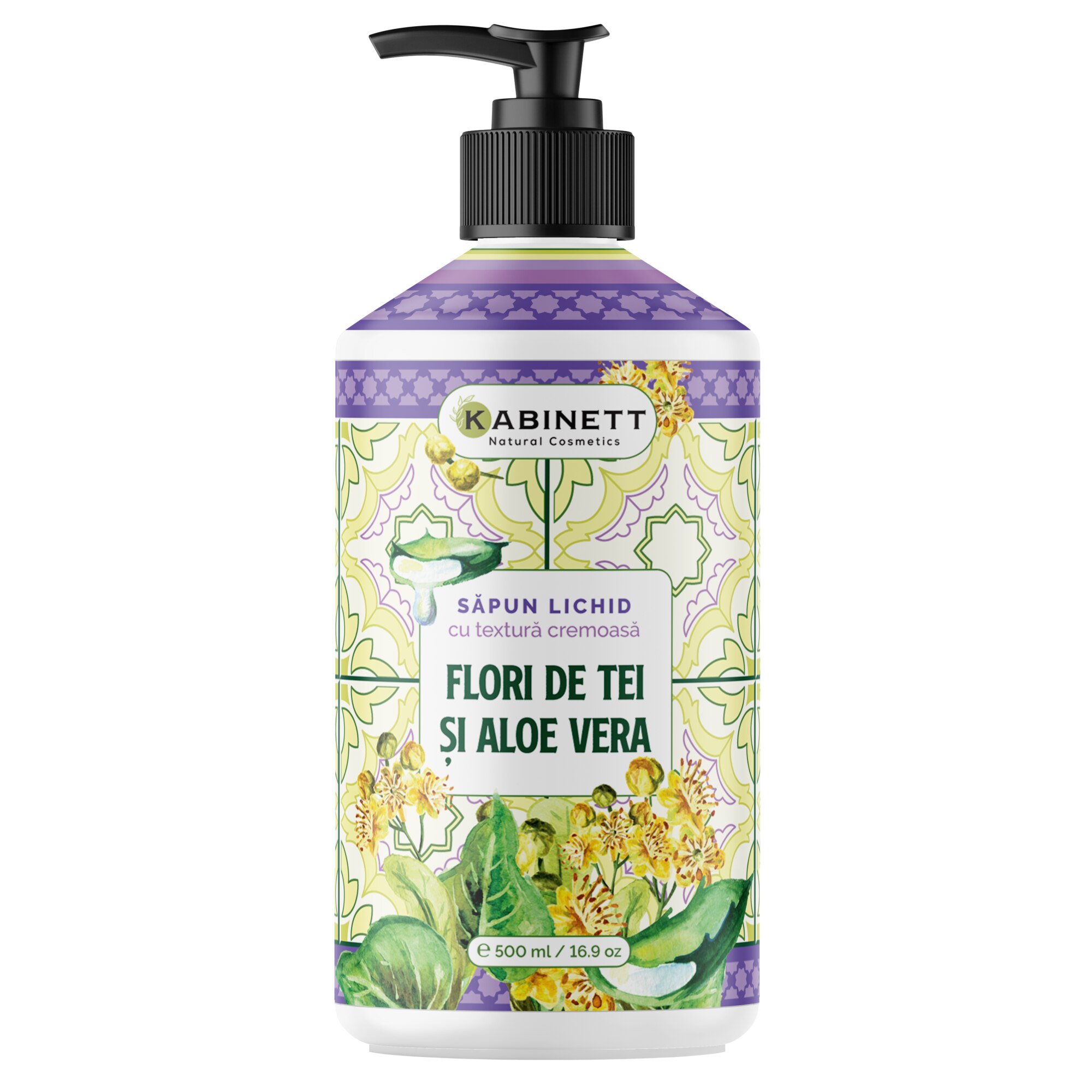 Sapun lichid cremos cu flori de tei si aloe vera Kabinett 500 ml - eMAG.ro