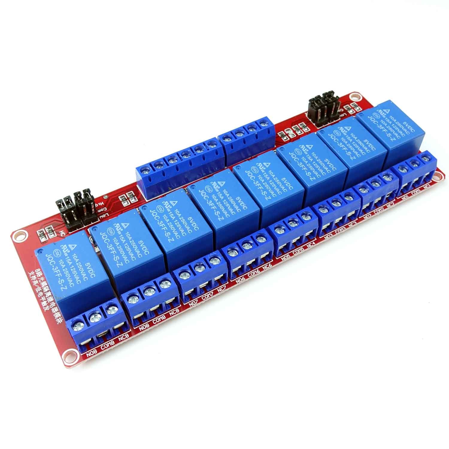 Modul releu cu 8 canale, Elektroweb, 5 V, 10 A, 250 V - eMAG.ro