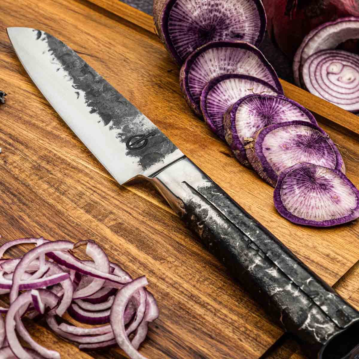 Японски готварски нож Style de vie Forged Intense Santoku 14, кована ...