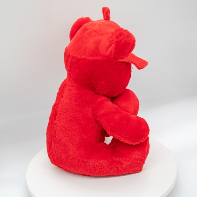 Ursulet de plus cu sapca, Bady, cu sunete/mesaj de iubire, Inaltime 40 ...