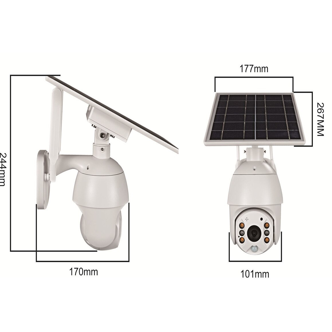Camera de supraveghere 4G cu panou solar, Etop, Cam001, acumulator ...