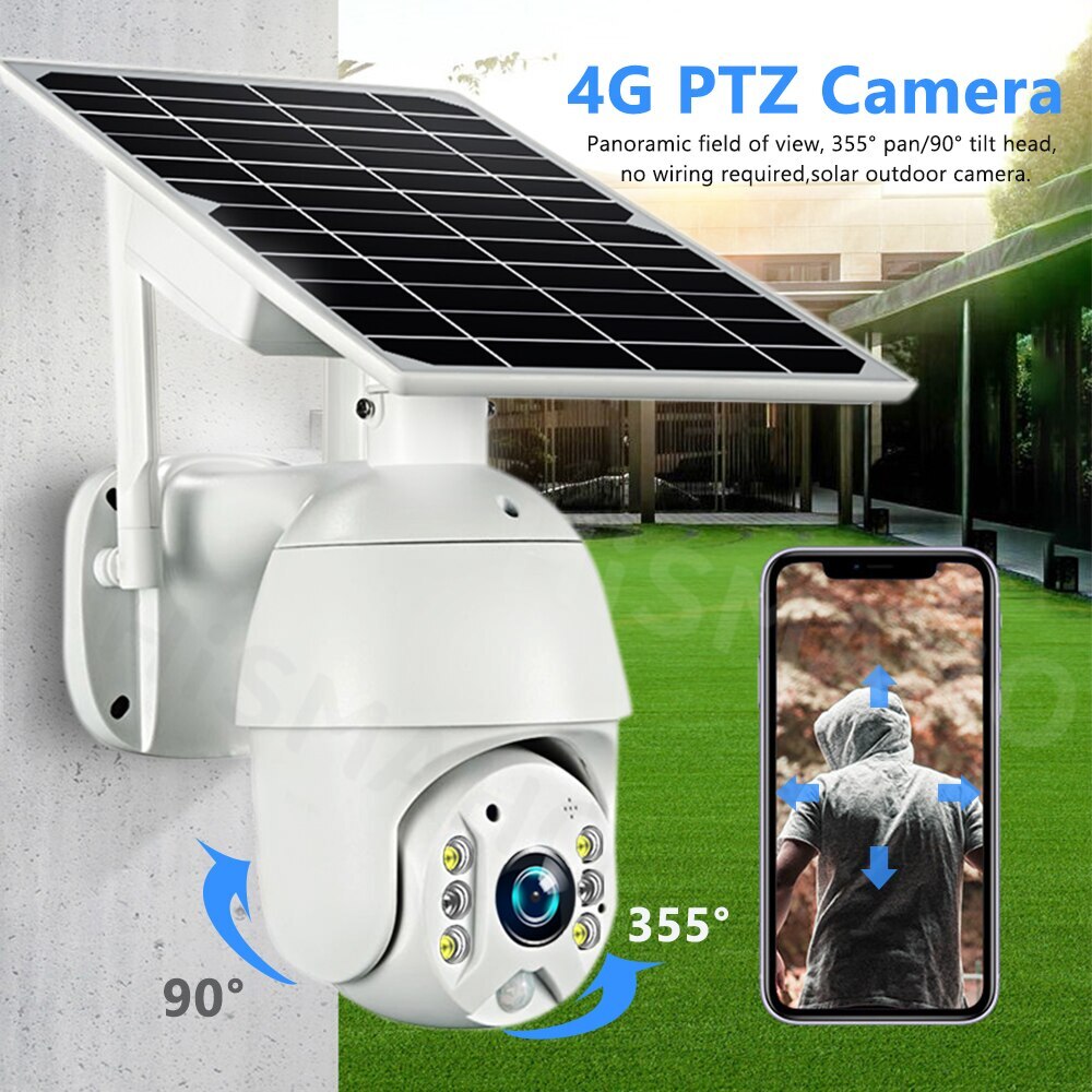 Camera de supraveghere 4G cu panou solar, Etop, Cam001, acumulator ...