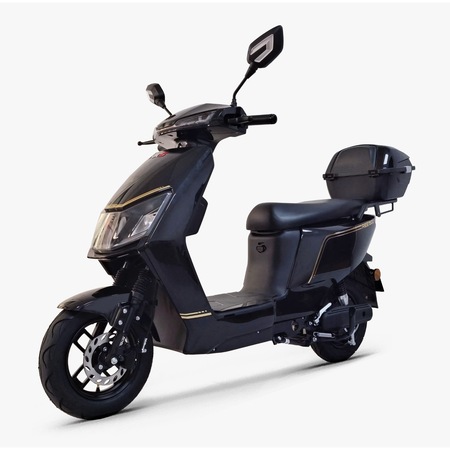 Scuter electric REE 1500, fara permis, 1000W, Negru - eMAG.ro