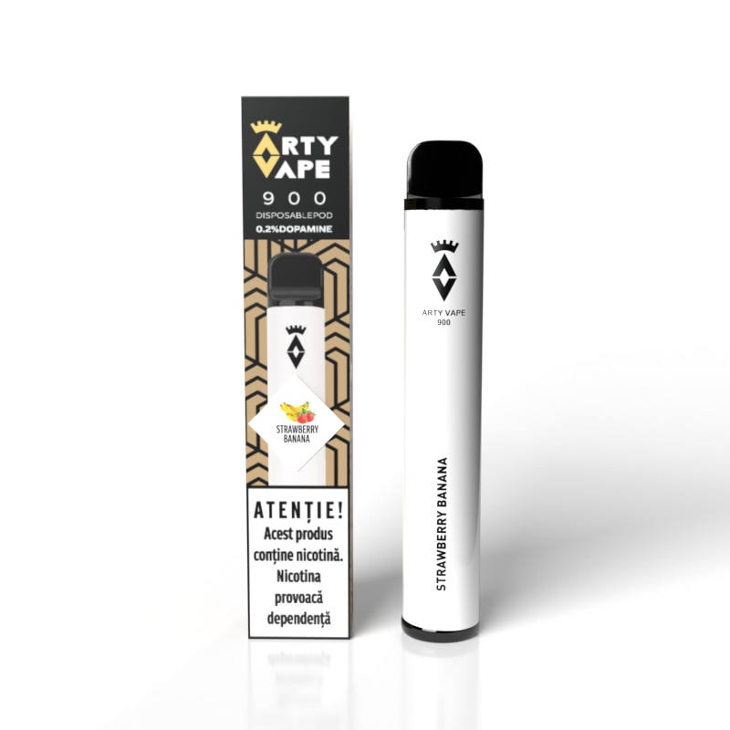Tigara electronica ArtyVape 900 puff cu nicotina 2%, Strawberry Banana ...