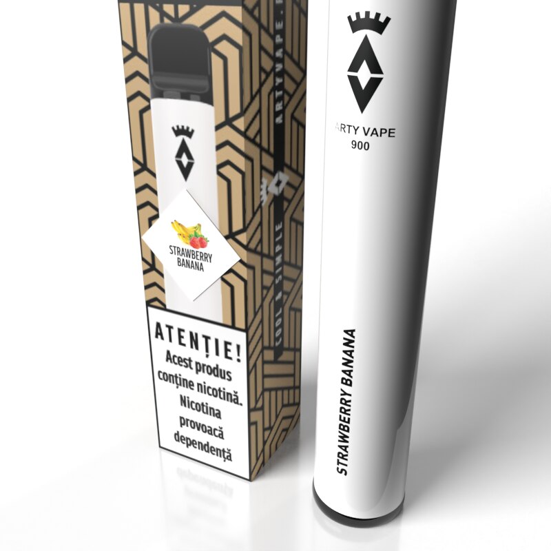 Tigara electronica ArtyVape 900 puff cu nicotina 2%, Strawberry Banana ...