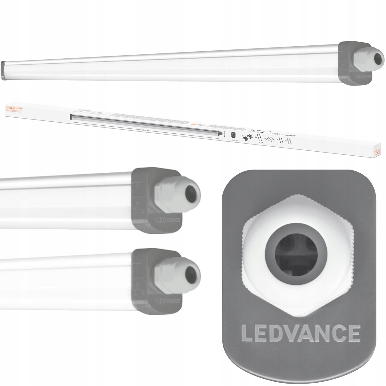 Tub neon LED ermetic Ledvance, 120 cm, 36 W, 6500K, Alb - eMAG.ro