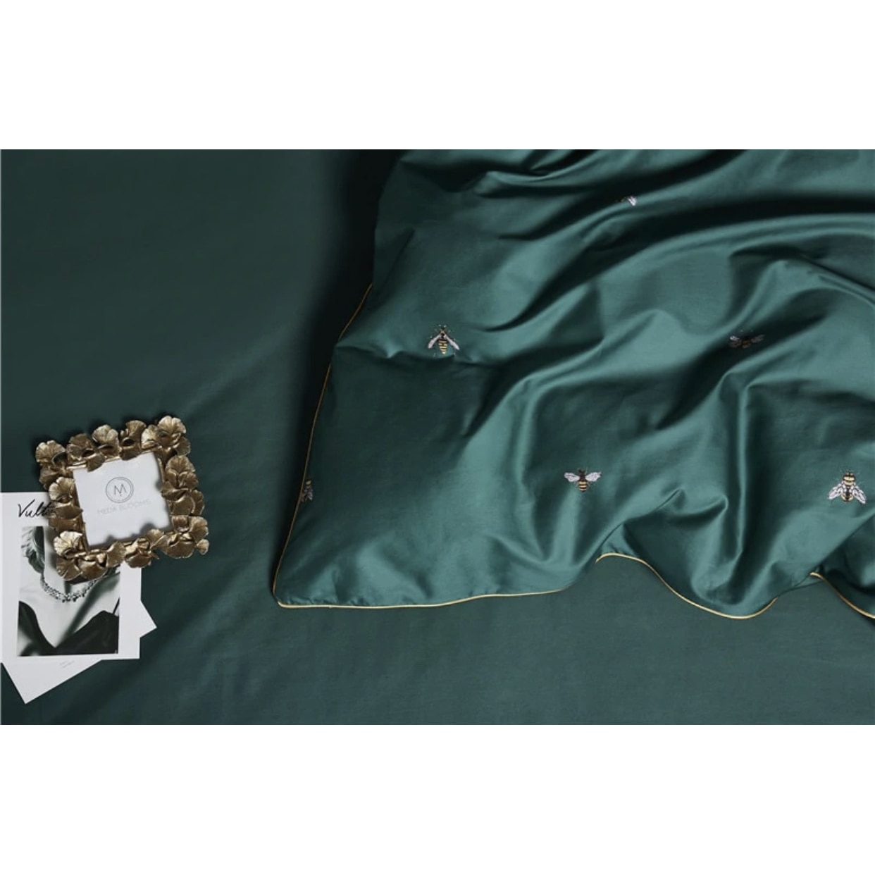 Комплект спално бельо INES HOME King sizе, 100% египетски памук, 4 броя ...