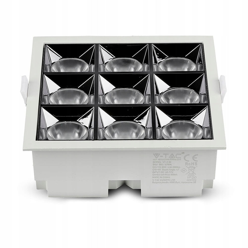 Spot LED incastrat, V-Tac, Aluminiu, 36W, Alb - eMAG.ro