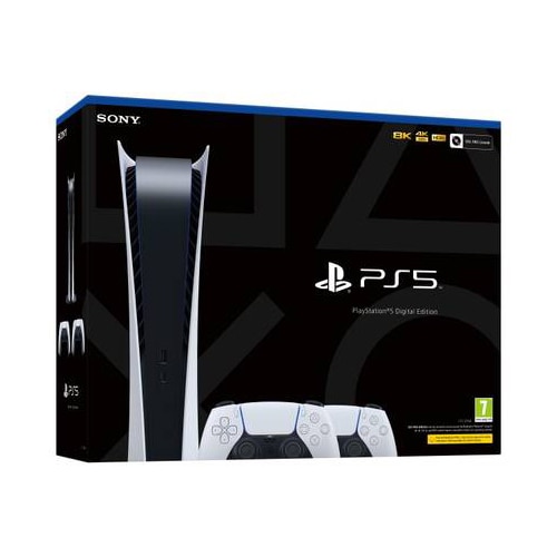 Sony PlayStation 5 Digital konzol és 2 darab DualSense White kontroller ...