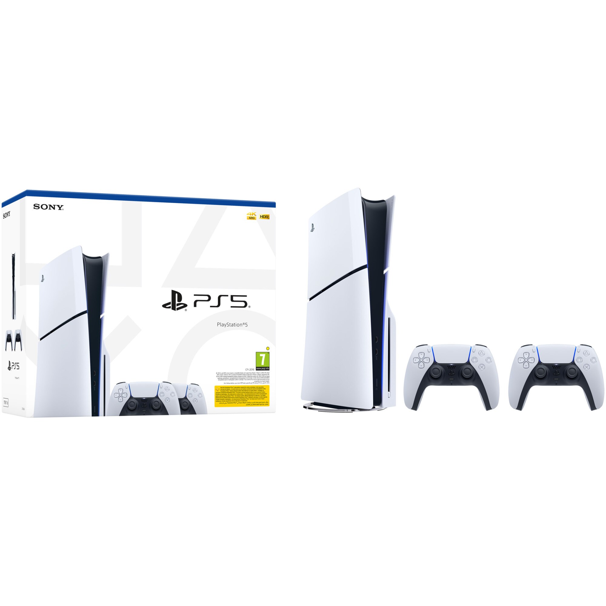 Consola PlayStation 5 + Extra Controller DualSense White - eMAG.ro