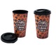 Set 2 x Pahare de cafea reutilizabile din plastic, cu model boabe de ...