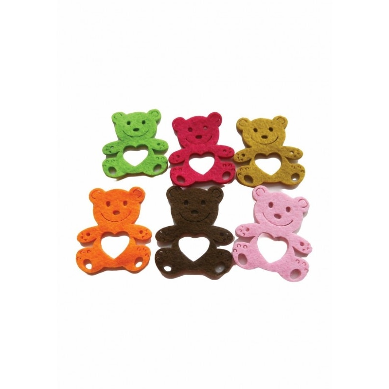 Set ursuleti colorati fetru COLORARTE, 5-6 bucati - eMAG.ro