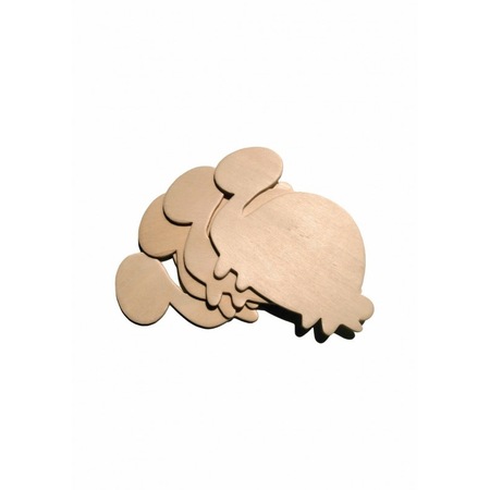 Set 4 broaste testoase din lemn COLORARTE - eMAG.ro