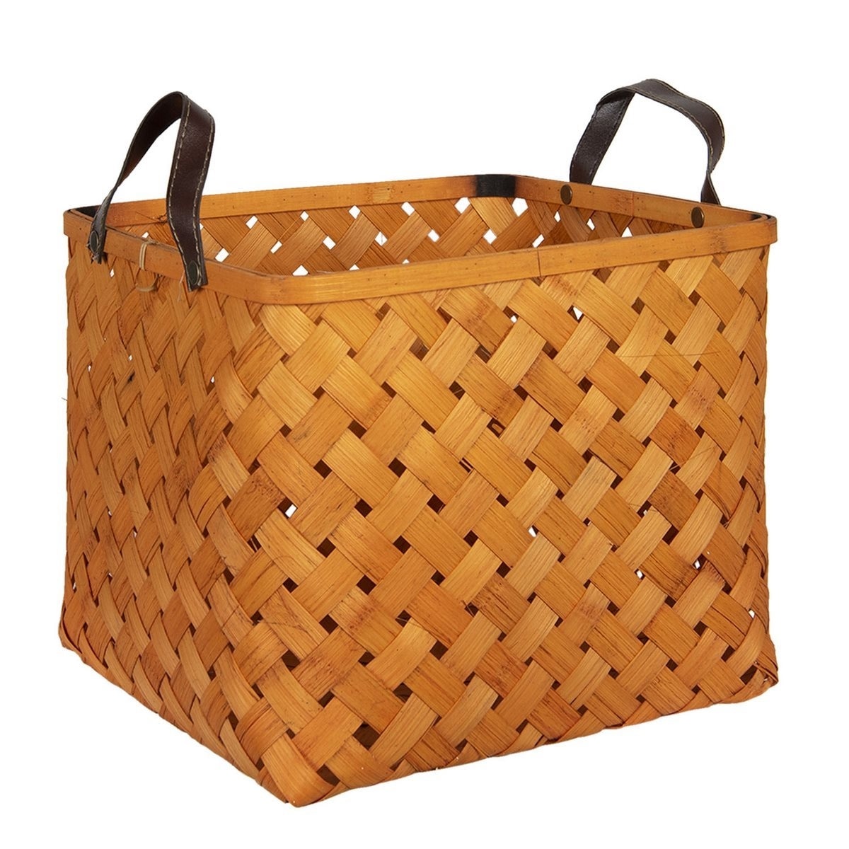 Set 2 cosuri decorative din rattan natur 36 cm x 36 cm x 30 h; 30 cm x ...